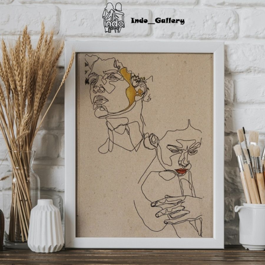 کمدا | قیمت و خرید تابلو نقاشی تنهایی رنگ مشکی سایز 16*21